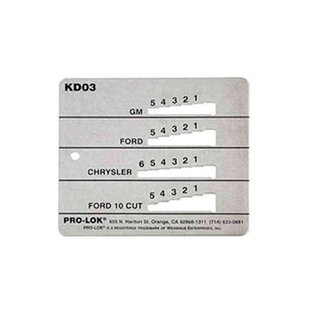 Pro-Lok ProLok: Key Decoder-GM, Chry, Ford+10cut PRL-KD03 | Zoro
