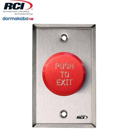 Rci RCI: Pneumatic Time Delay Exit Button RCI-991R-PTD32D | Zoro