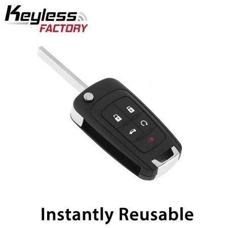 Keyless Factory KeylessFactory: Reusable GM 5-Btn Remote Head Flip Key ...