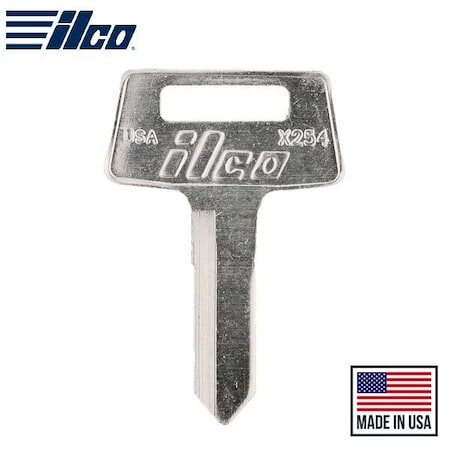 Ilco X254Key Blank for Kawasaki ATV, Nickle Plated Brass ILCO-X254 | Zoro