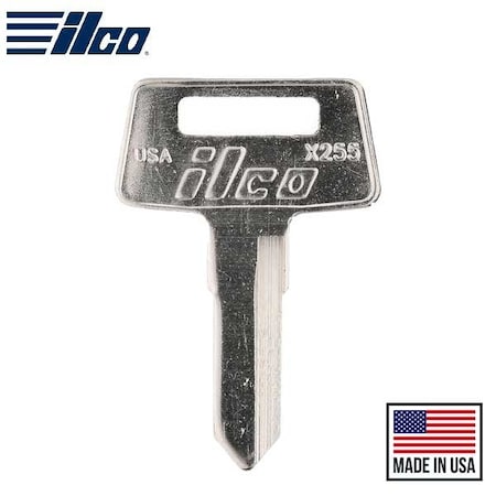 Ilco X255 Key Blank for Kawasaki ATV, Nickle Plated Brass ILCO-X255 | Zoro