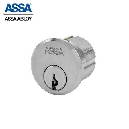 Assa Abloy 1-1/8" Maximum+ Restricted Mortise Cylinder AR Cam KA Satin ...