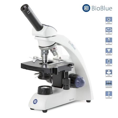 Euromex BioBlue 40X-1200X Monocular Portable Compound Microscope w ...