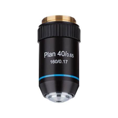 Amscope 40X Plan Achromatic Microscope Objective Lens with Black Finish ...