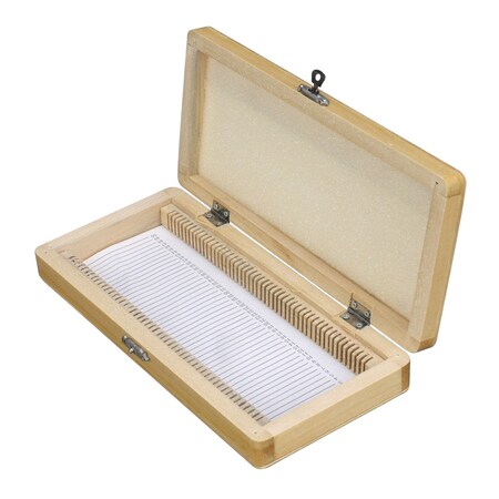 Amscope Microscope Slide Wooden Box Holding 50 Piece Slides PS50-WB | Zoro
