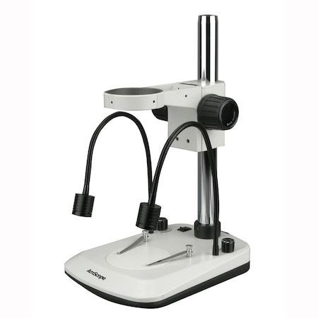 Amscope Stereo Microscope Table Stand With Built In Dual Gooseneck ...
