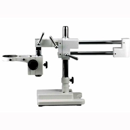 Amscope White Double Arm Boom Stand for Stereo Microscopes - Steel Arms ...