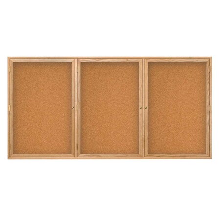 United Visual Products Double Door Enclosed EZ Tack Board, 60"x36 ...