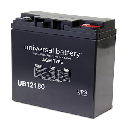 Upg Sealed Lead Acid Battery, 12 V, 18Ah, UB12180, I1 Internal Thread ...