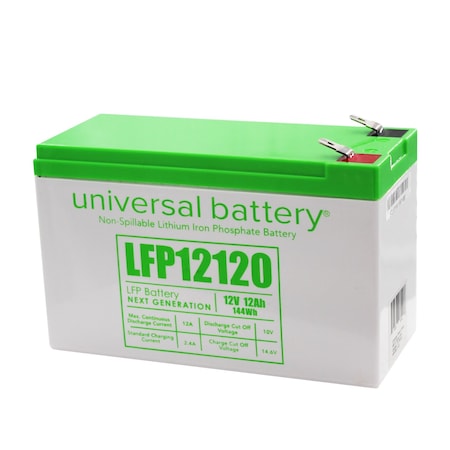 Upg Lithium LFP Battery, 12.8 V, 12Ah, in a 9Ah Case, F2 (Faston Tab ...