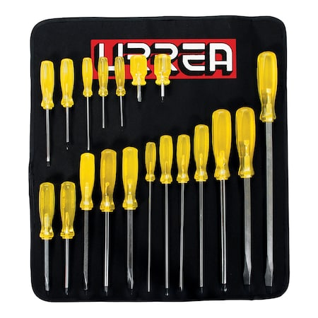 Urrea Amber Screwdriver Set of 19 Pieces Comb 9600E | Zoro