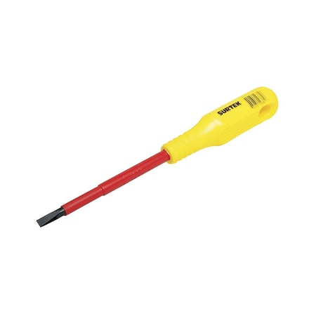 Surtek 1000V Insulated Screwdriver Round Shank Cabinet 5/32 X 4 in ...