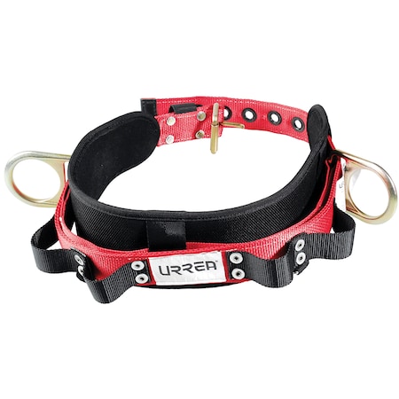 Urrea Lineman Belt, 2 D-Rings, Size 44 USC01G | Zoro