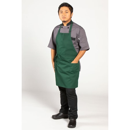 Uncommon Threads 2-Patch-Pocket Bib Apron Hunter 3016-0500 | Zoro