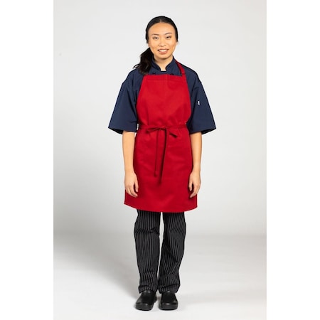 Uncommon Threads 2-Patch-Pocket Bib Apron Red 3016-1900 | Zoro