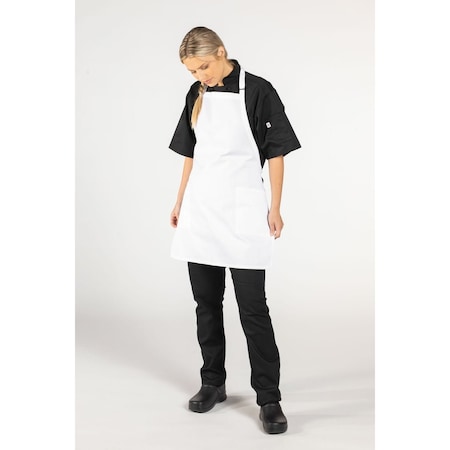 Uncommon Threads 2-Patch-Pocket Bib Apron Wht 3016-2500 | Zoro