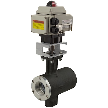 Valve Solutions Inc (Vsi) 2" CS V-Port Ball Valve, NPTF/Wafer, 110V ...