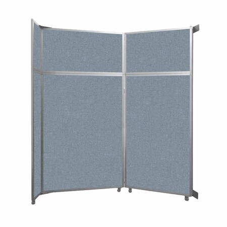 Versare Operable Wall Folding Room Divider 7'11" x 8'5-1/4" Powder Blue ...