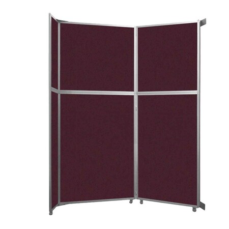 Versare Operable Wall Folding Room Divider 7'11" x 10'3/4" Cranberry ...