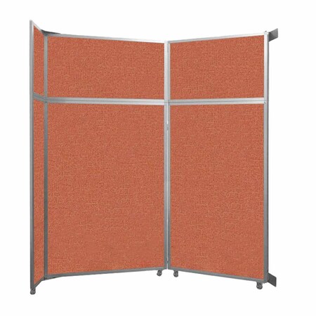 Versare Operable Wall Folding Room Divider 7'11" x 8'5-1/4" Papaya ...