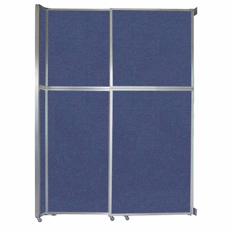 Versare Operable Wall Sliding Room Divider 6'10" x 10'3/4" Cerulean ...