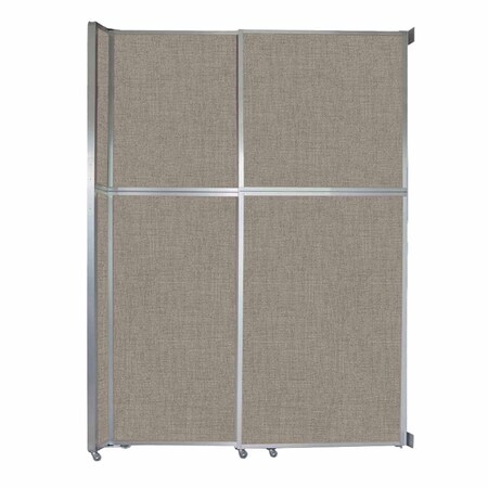 Versare Operable Wall Sliding Room Divider 6'10" x 10'3/4" Warm Pebble ...