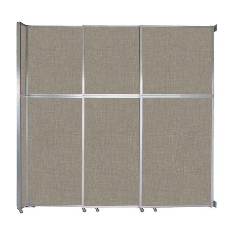 Versare Operable Wall Sliding Room Divider 9'9" x 10'3/4" Warm Pebble ...