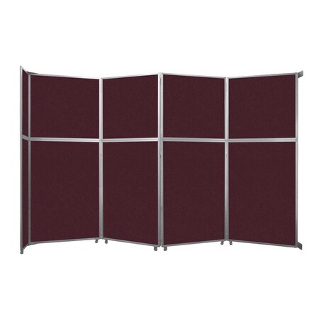 Versare Operable Wall Folding Room Divider 15'7" x 10'3/4" Cranberry ...