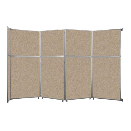 Versare Operable Wall Folding Room Divider 15'7" x 10'3/4" Rye Fabric ...