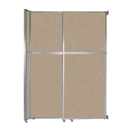 Versare Operable Wall Sliding Room Divider 6'10" x 10'3/4" Rye Fabric ...