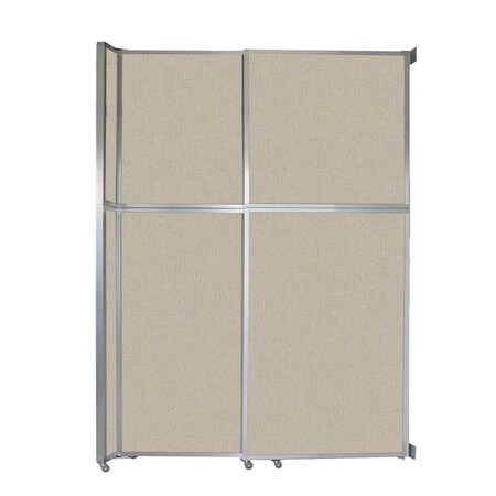 Versare Operable Wall Sliding Room Divider 6'10" x 10'3/4" Sand Fabric ...