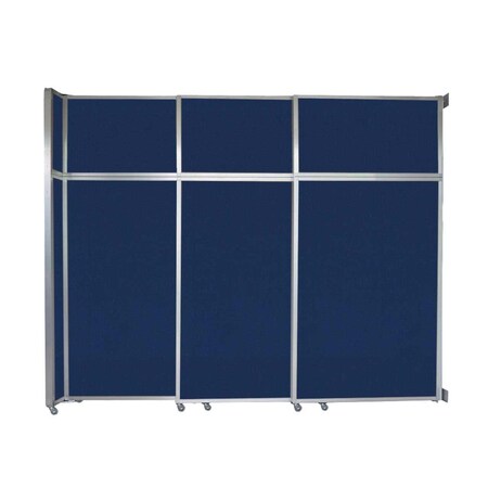 Versare Operable Wall Sliding Room Divider 9'9" x 8'5-1/4" Navy Blue ...