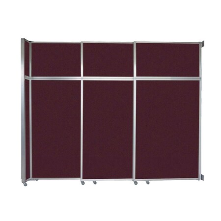Versare Operable Wall Sliding Room Divider 9'9" x 8'5-1/4" Cranberry ...