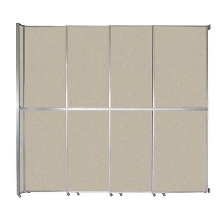 Versare Operable Wall Sliding Room Divider 12'8" x 12'3" Sand Fabric ...