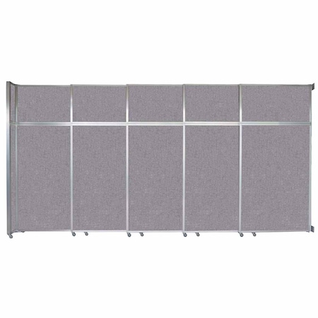 Versare Operable Wall Sliding Room Divider 15'7" x 8'5-1/4" Cloud Gray ...