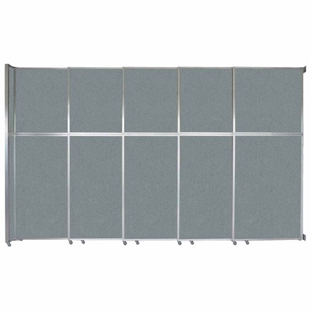 Versare Operable Wall Sliding Room Divider 15'7" x 10'3/4" Sea Green ...