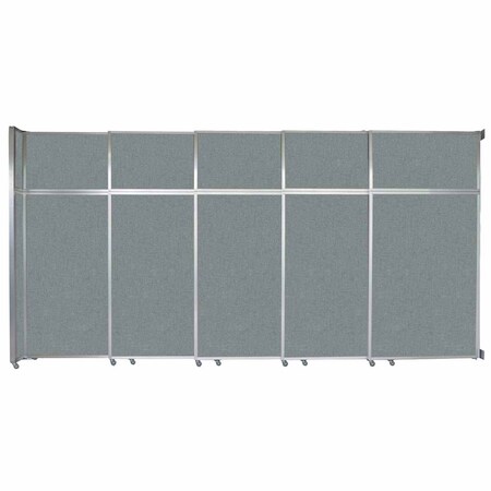 Versare Operable Wall Sliding Room Divider 15'7" x 8'5-1/4" Sea Green ...