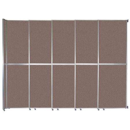 Versare Operable Wall Sliding Room Divider 15'7" x 12'3" Latte Fabric ...