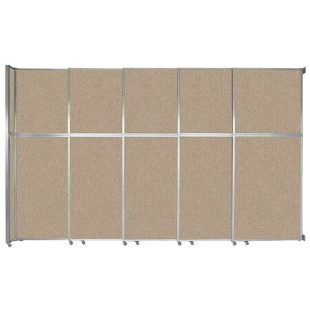 Versare Operable Wall Sliding Room Divider 15'7" x 10'3/4" Rye Fabric ...