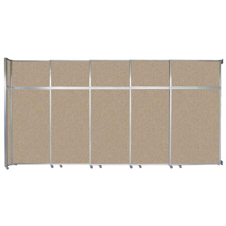 Versare Operable Wall Sliding Room Divider 15'7" x 8'5-1/4" Rye Fabric ...