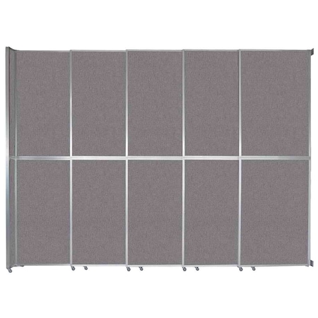 Versare Operable Wall Sliding Room Divider 15'7" x 12'3" Slate Fabric ...