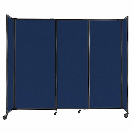 Versare StraightWall Sliding Portable Partition 7'2" x 6' Navy Blue ...