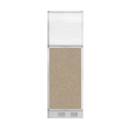 Versare Hush Panel Configurable Cubicle Partition 2' x 6' Rye Fabric ...