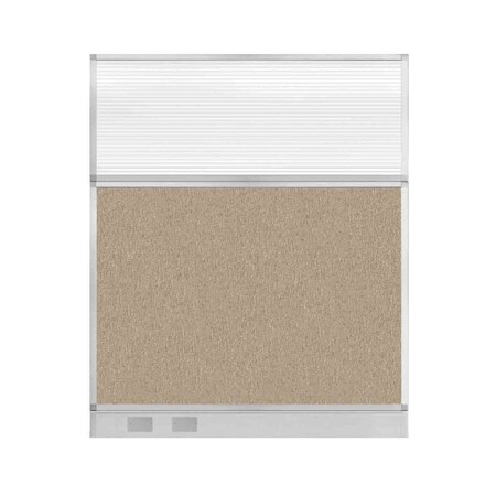 Versare Hush Panel Configurable Cubicle Partition 5' x 6' Rye Fabric ...