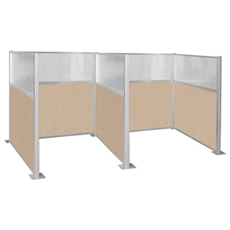 Versare Pre-Configured Hush Panel Cubicle 6' x 6' W/ Window Beige ...