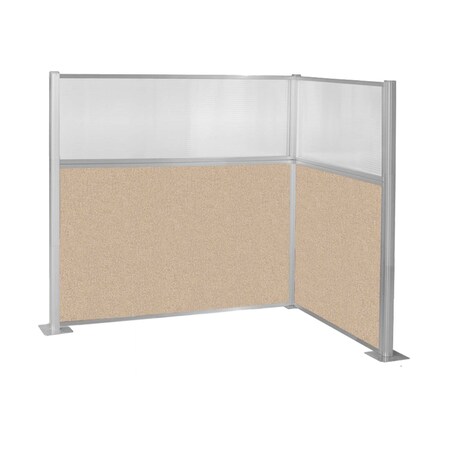 Versare Pre-Configured Hush Panel Cubicle (L Shape) 6' x 4' L-Build w ...