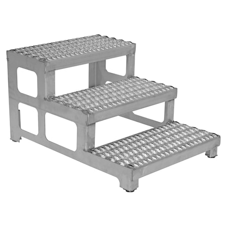 Vestil Adjustable Step Stand, 3 Step, 24x34", 22.25 Overall Height ...