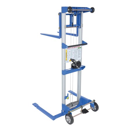 Vestil Winch Lift Truck Adj. Straddle, Load Cap. 350 lb. A-LIFT-S-EHP ...