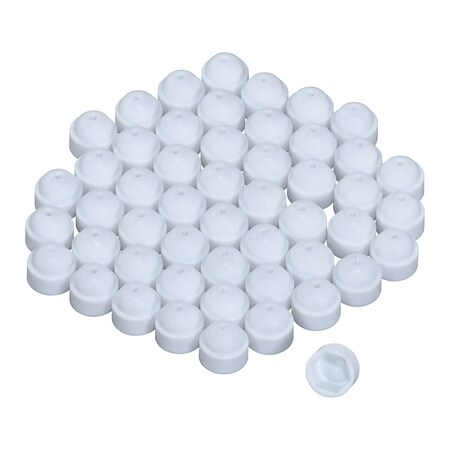 Vestil Plastic Bolt Caps, 3/8'', Anchor Size White, 50PK BC-WT-38-PK | Zoro