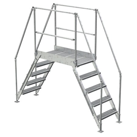Vestil Cross-Over Ladder, Aluminum 5 Step 46 Wide 33 Top Step COL-AL-5 ...